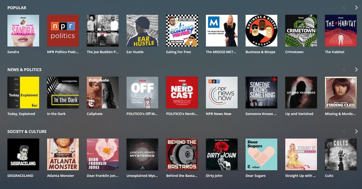 Plex adds Podcasts